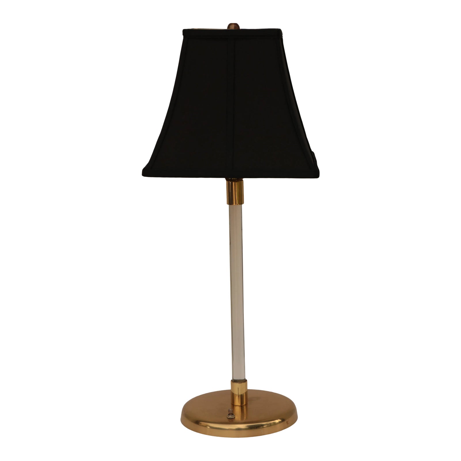 Peter Hamburger Crylicord Lucite And Brass Table Lamp Chairish
