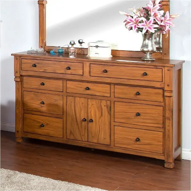 Rustic Solid Wood Modern Farmhouse Rustic Dresser | Chairish
