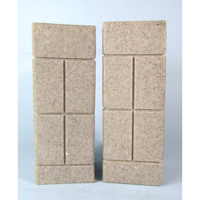 Late 20th Century Frank Lloyd Wright Style Textile Block Architectural ...