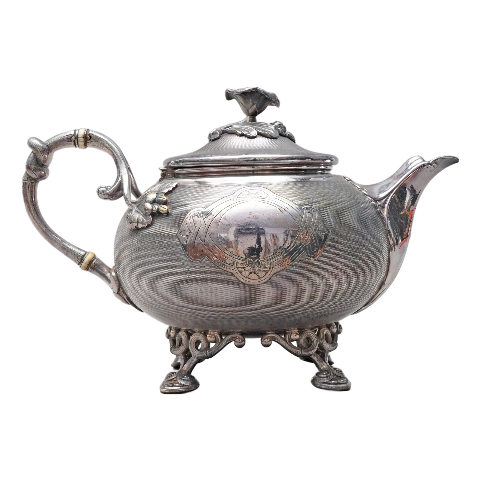 Art Nouveau Silver-Plated Teapot by Charles Christofle, 1887 | Chairish