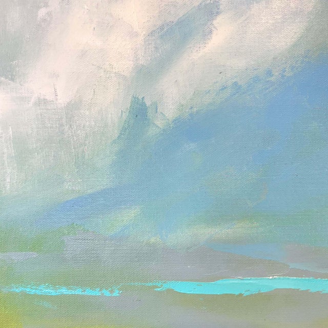 "Storm Abstract" Contemporary Abstract Landscape Oil Painting | Chairish