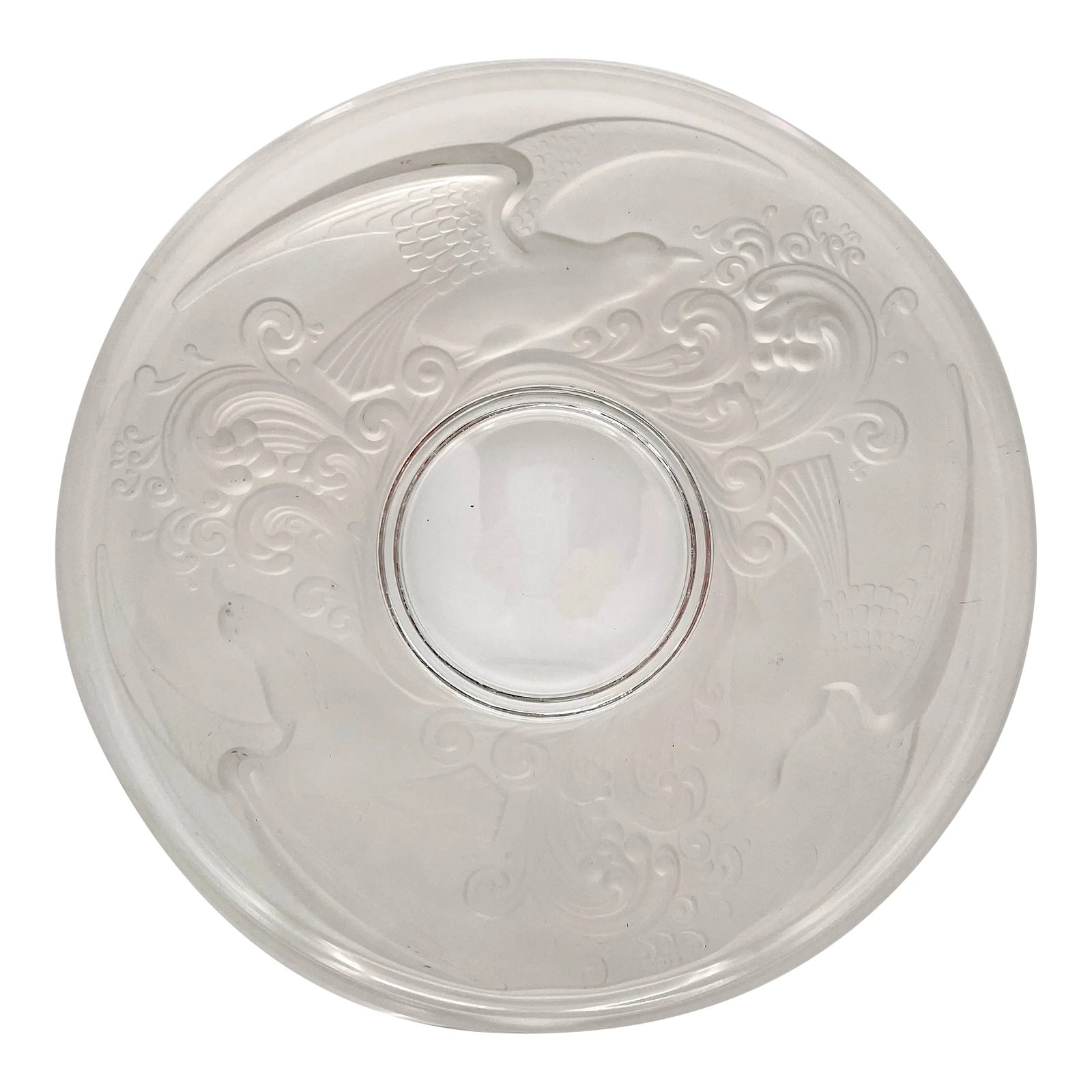 Vintage Val Saint Lambert Gloucester Pattern Crystal Torte Plate | Chairish