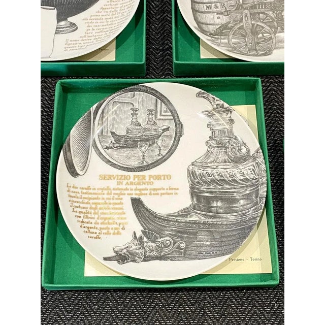 Dishes by Atelier Fornasetti for Martini and Rossi, 1960s, Set of 5 ...