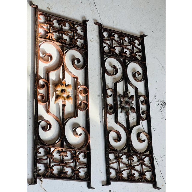 Early 20'th C. Wrought Iron Decoarative Panels | Chairish