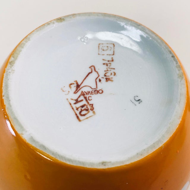 Vintage 1950s Soviet Mid-Century Modern Dulevo Orange Polka Dot Tea ...