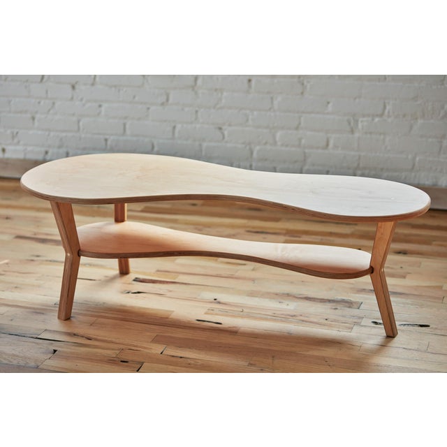 Mid-Century Modern Organic Coffee Table - Maple | Chairish