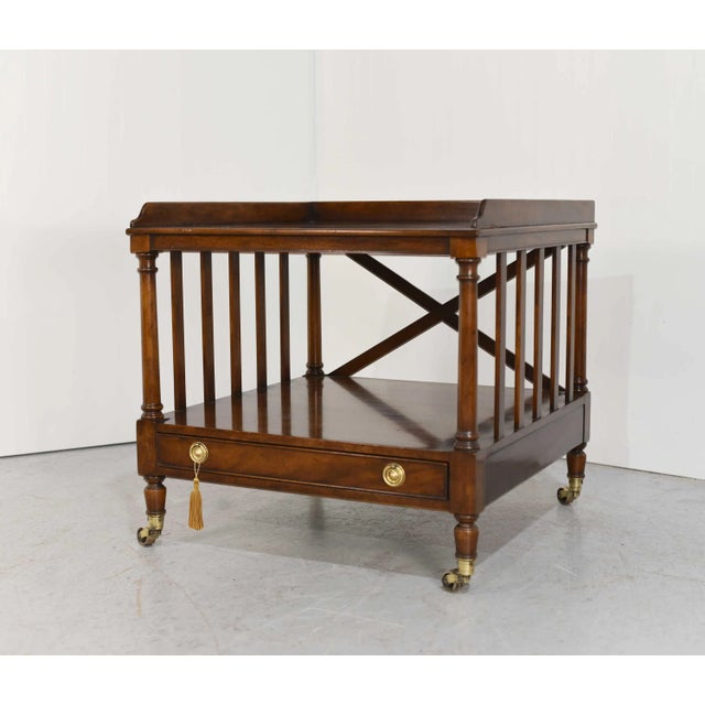 Vintage Regency Style Mahogany Slat Wood Side Table by Baker Furniture ...