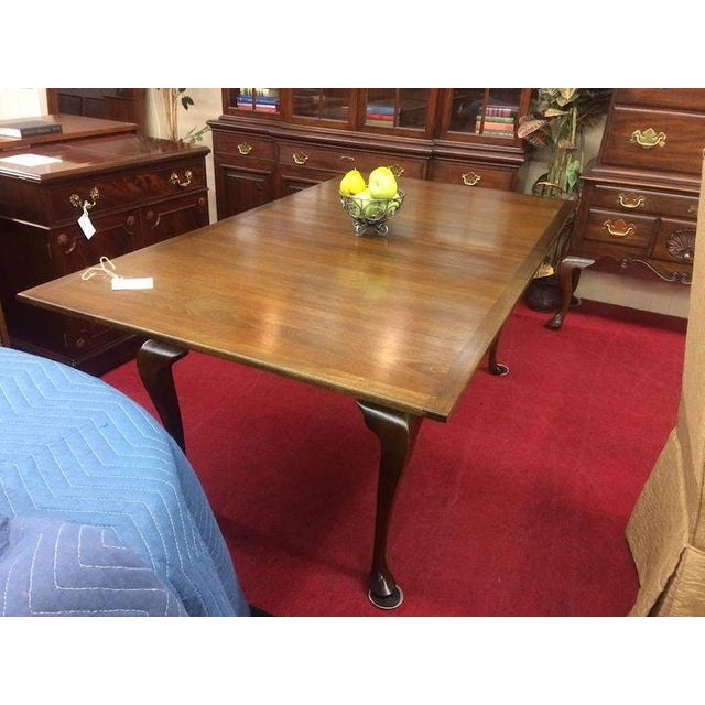 Preowned Dining Table, or Library Table, Solid Cherry Wood, One Leaf ...