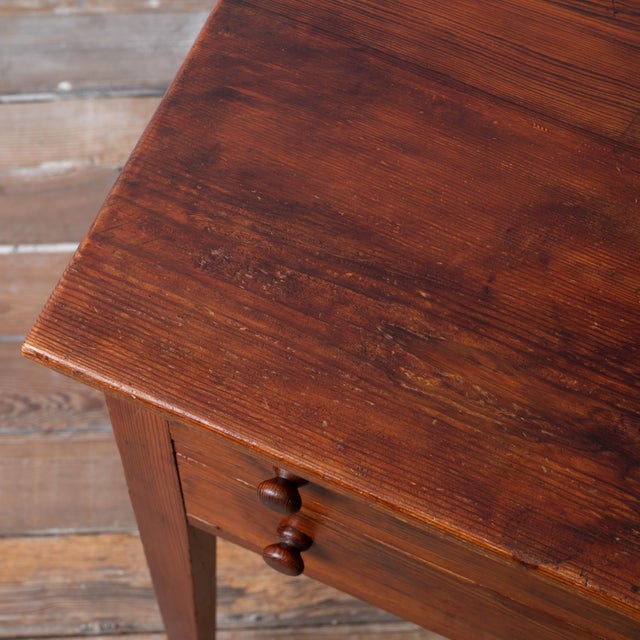 Georgia Yellow Pine Table Side Table | Chairish