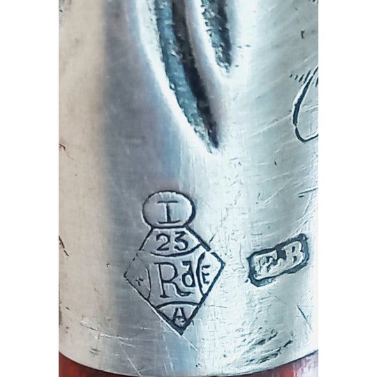Early 19th Century Sterling Silver Cane Walking Gentleman Cane Handle ...