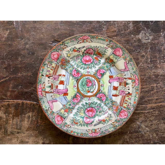 Mid 29th Century Famille Rose Plate Collection - Set of 7 | Chairish