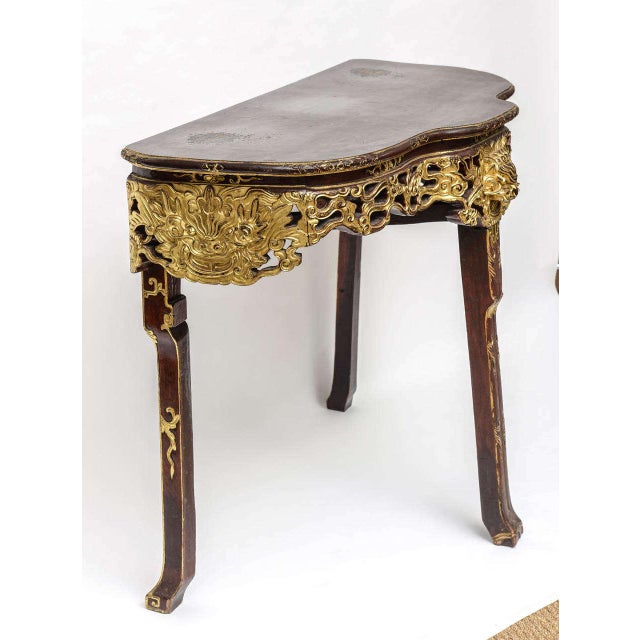 Antique Chinese 3 Legged Console Table | Chairish