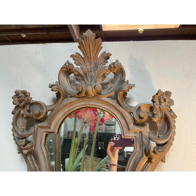 Mid 19th Century Italian Carved Mirror | Chairish