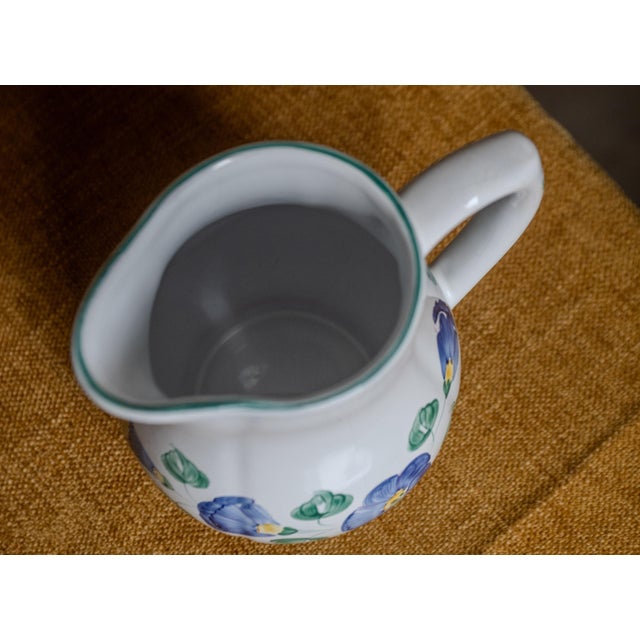 1980s Herend Village Pottery Petunia Flower Pattern Pitcher and Serving ...