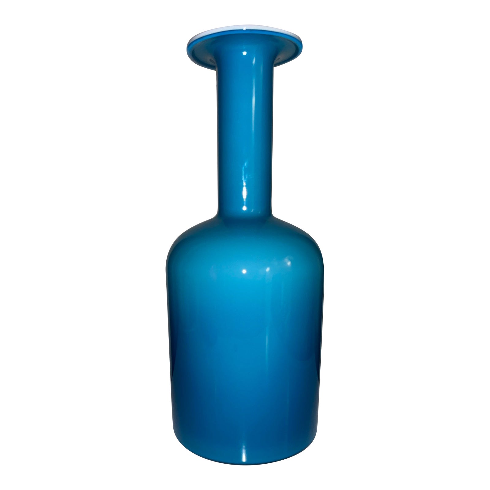 Vintage Danish Modern Otto Bauer Holmgaard Cases Glass Gulvase | Chairish