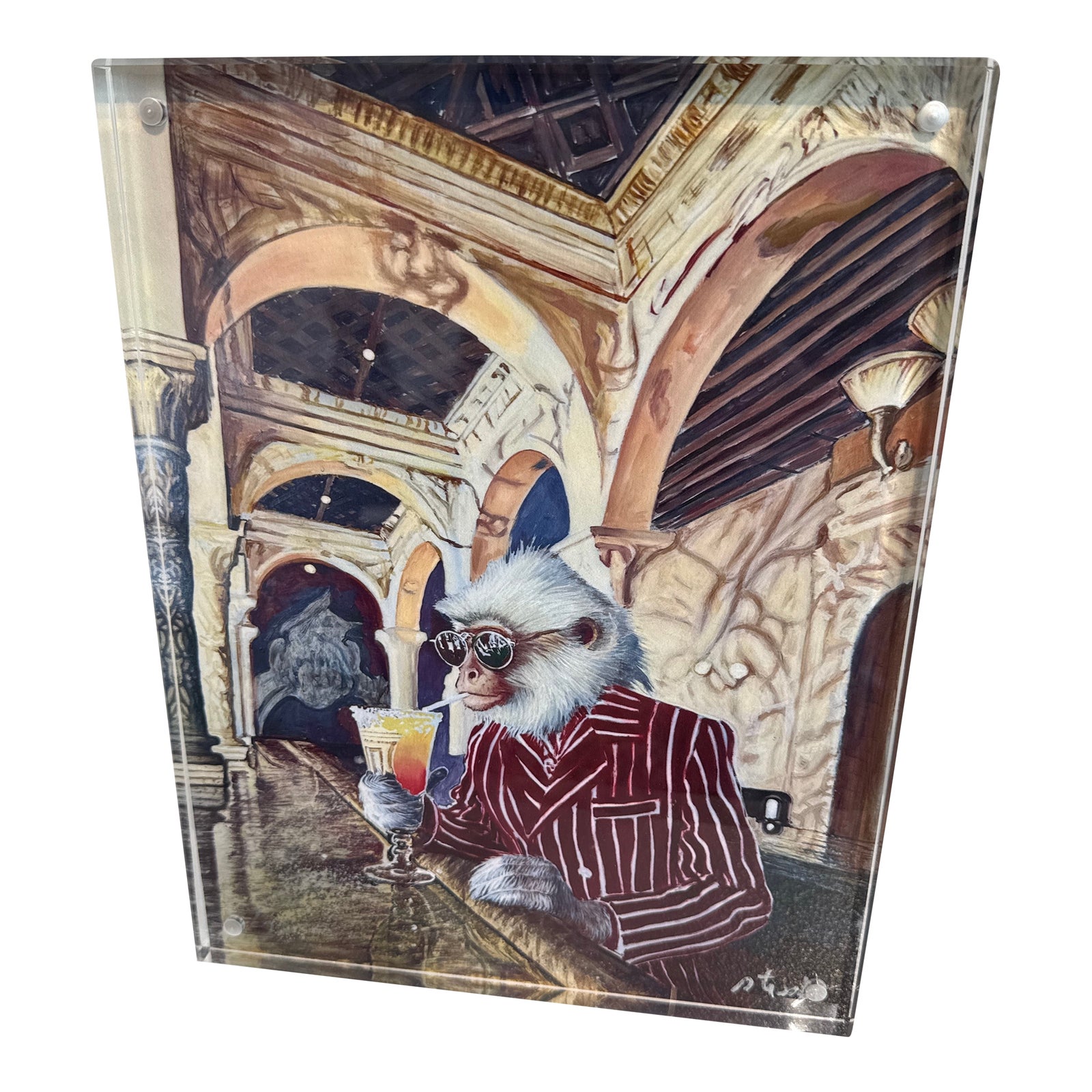 Monkey at the Bar by Serge Strosberg | Chairish