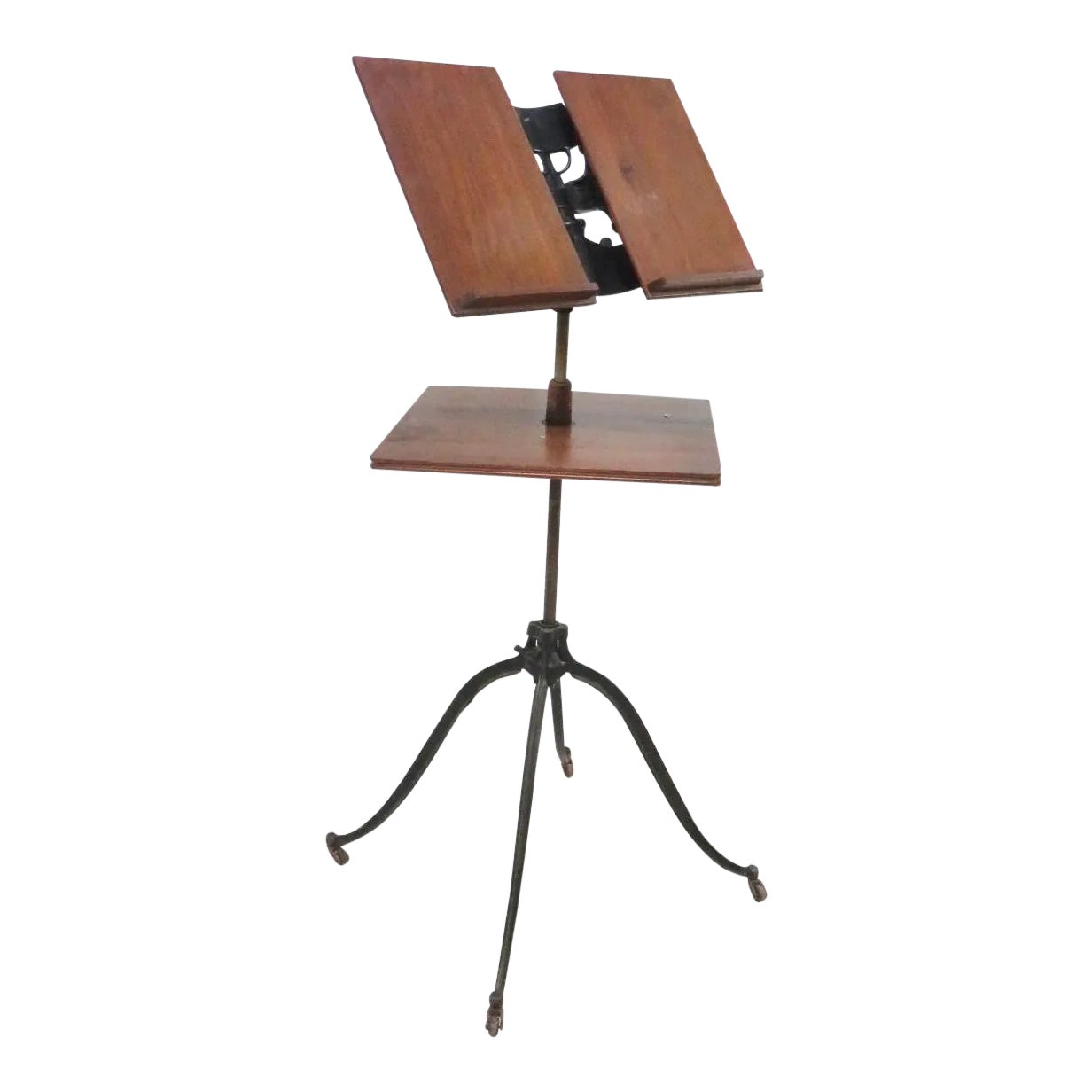 Victorian Industrial Adjustable Book Podium | Chairish