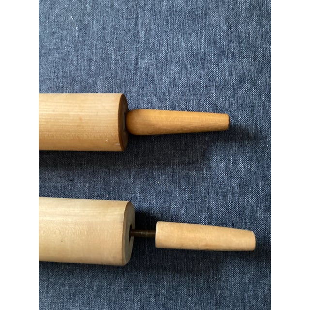 Vintage Maple Wood Rolling Pins, Set of 2 | Chairish