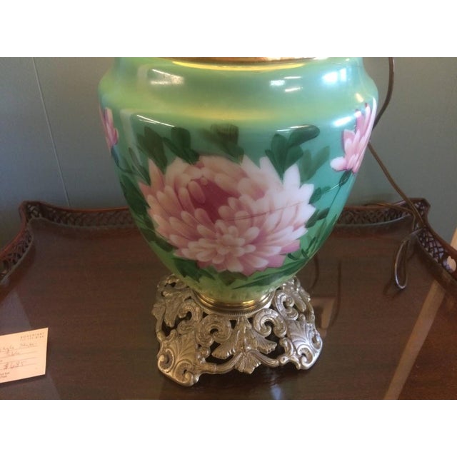 Antique Gone With the Wind Style Lamp, Electrified Antique Oil Lamp ...