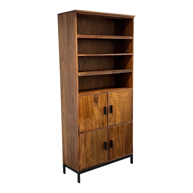 Room & Board Linear Collection Custom Media Cabinet/Bookshelf | Chairish