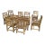 Vintage Rattan Dining Table 8 Chairs & Credenza Set, 10pc Set | Chairish