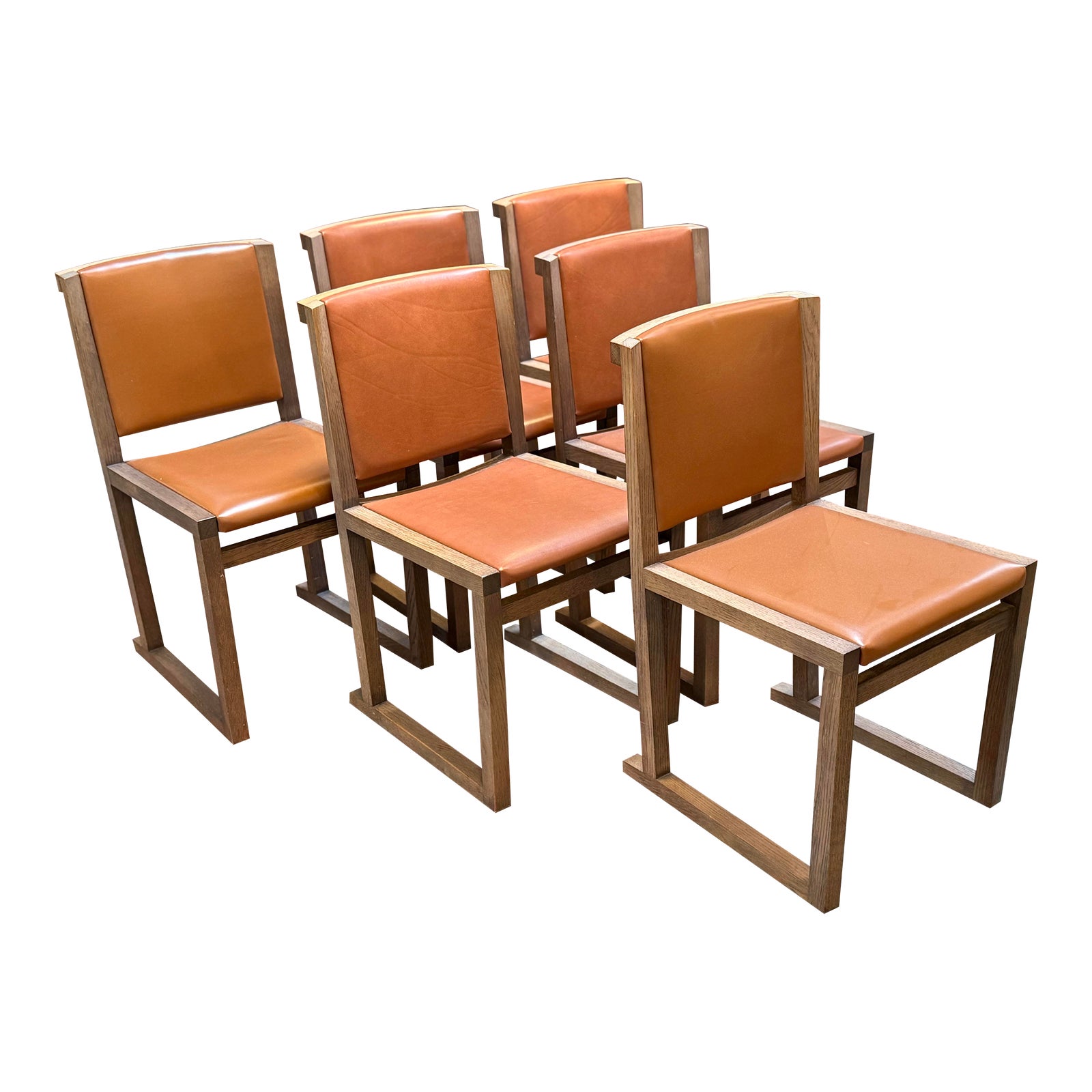 Maxalto Musa Custom Leather Dining Chairs, a Set of Six | Chairish