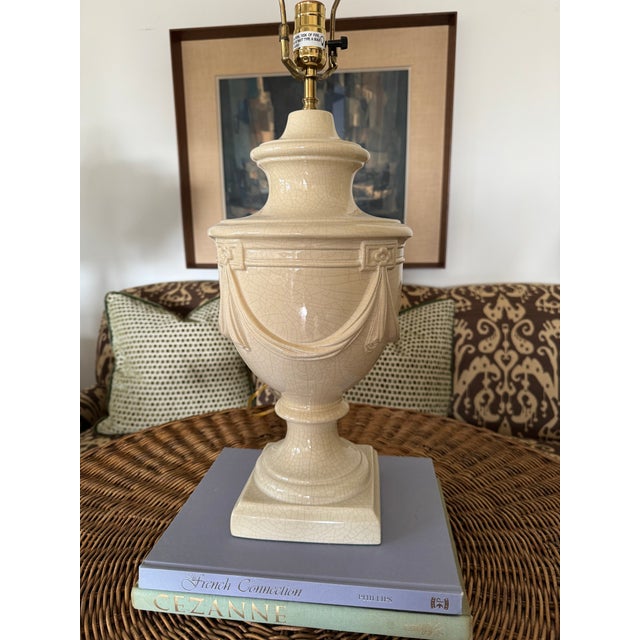 1960s Paul Hanson for Parrish-Hadley Ceramic Urn-Form Table Lamp | Chairish