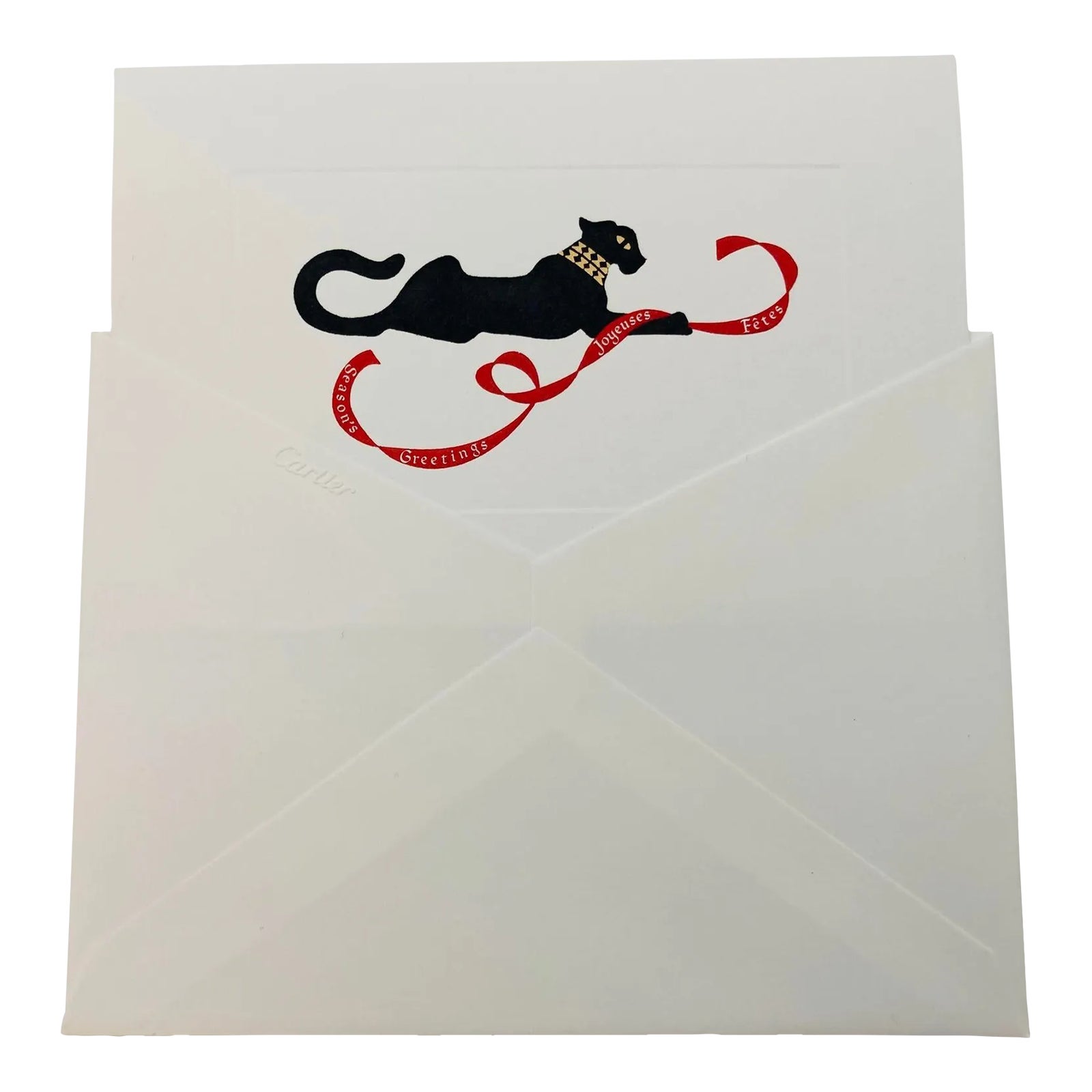 Cartier Panther Set of 10 Stationery Cards and Envelopes Season's ...