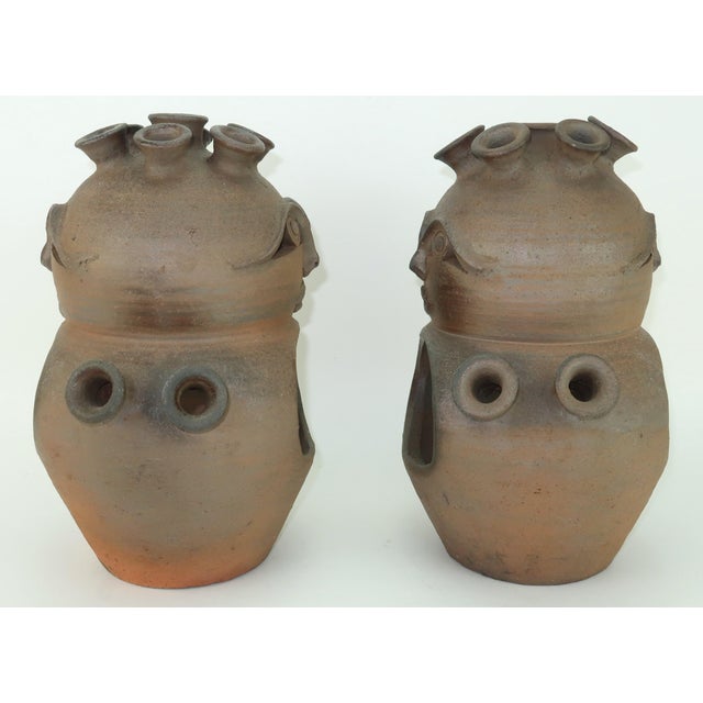 Vintage Figural Earthenware Pottery Planters, a Pair | Chairish