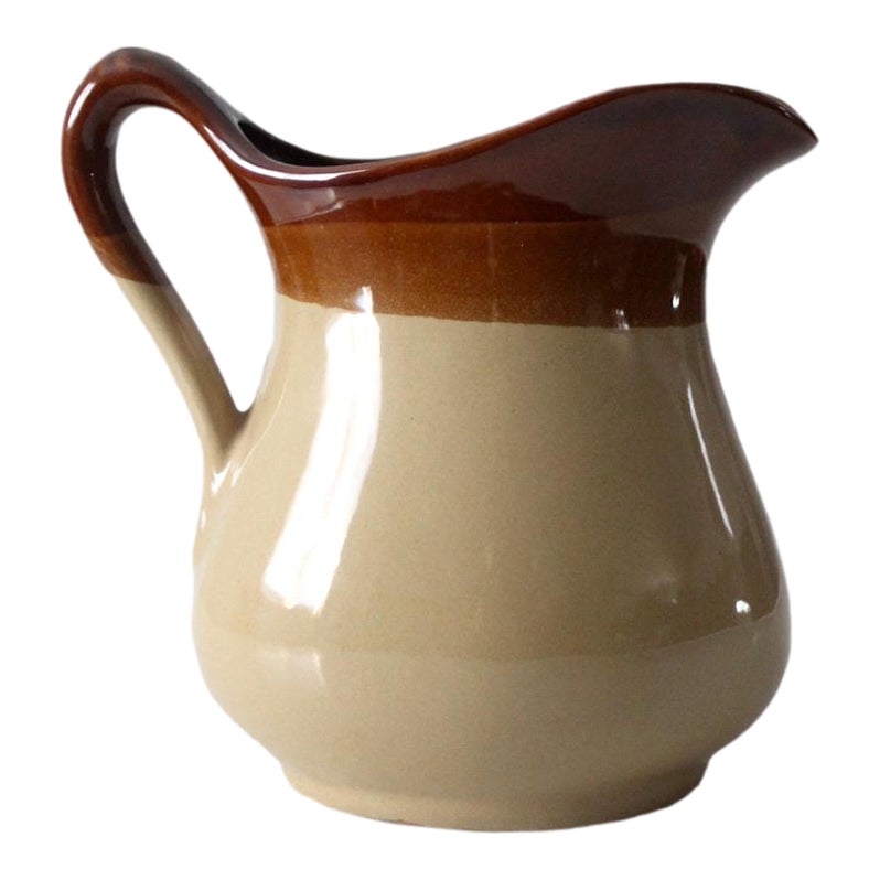 Vintage Stoneware Pitcher | Chairish