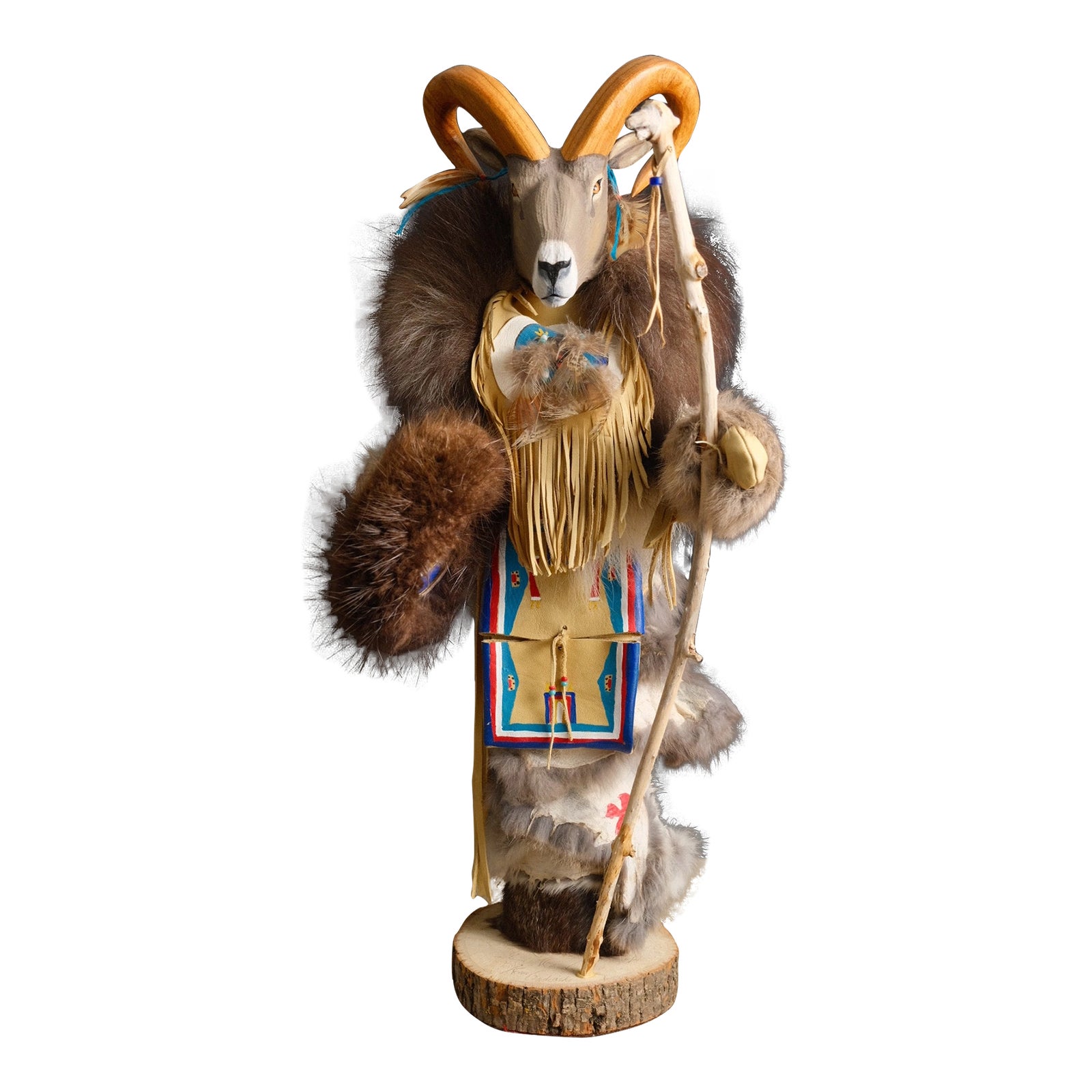 Late 20th Century Ojibway Big Horn Sheep Totem – Manitou Spirit Figure ...