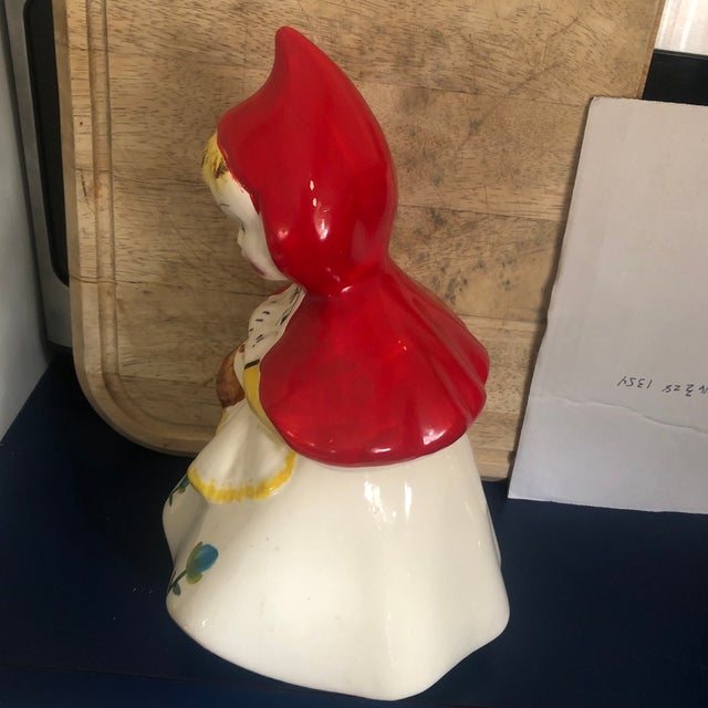 1960s Red Riding Hood Figurine Storage Jar | Chairish