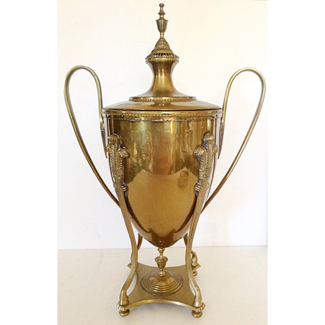 Large Brass Serving Trophy Urn | Chairish