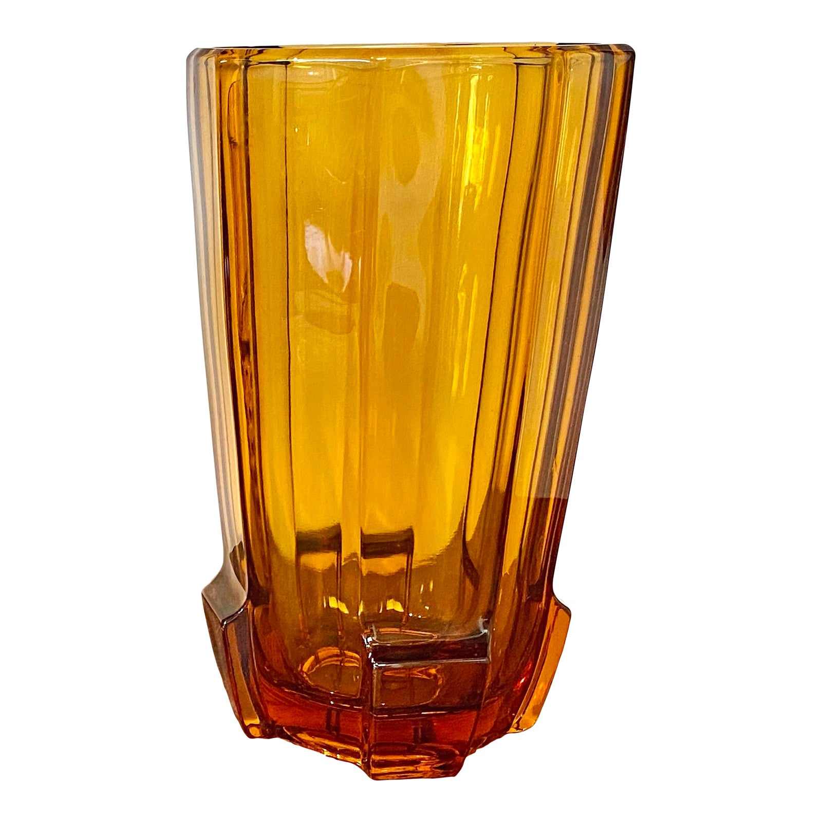 1930s Art Deco Faceted Crystal Vase by Josef Hoffman for Moser ...