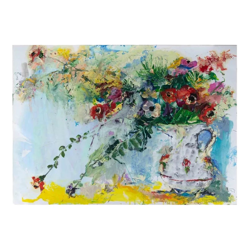 Sandro Trotti, Still Life, Tempera on Paper, 1970s | Chairish