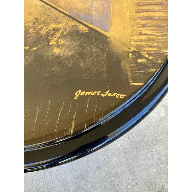 Postmodern Signed Painted Abstract Lacquered Staggered Tables - Set of ...