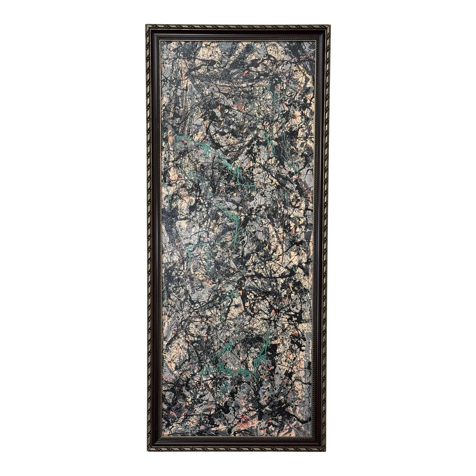 Vintage Abstract Expression "Full Fathom Five" Hand-Painted ...