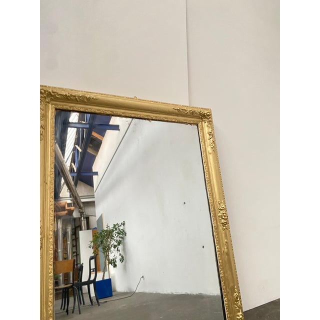 Stuccoed and Gilded Wooden Mirror, 1800s | Chairish