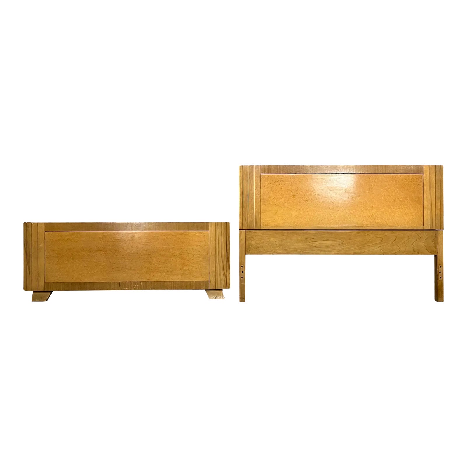 Rway Birdseye Maple Full Size Headboard and Footboard | Chairish