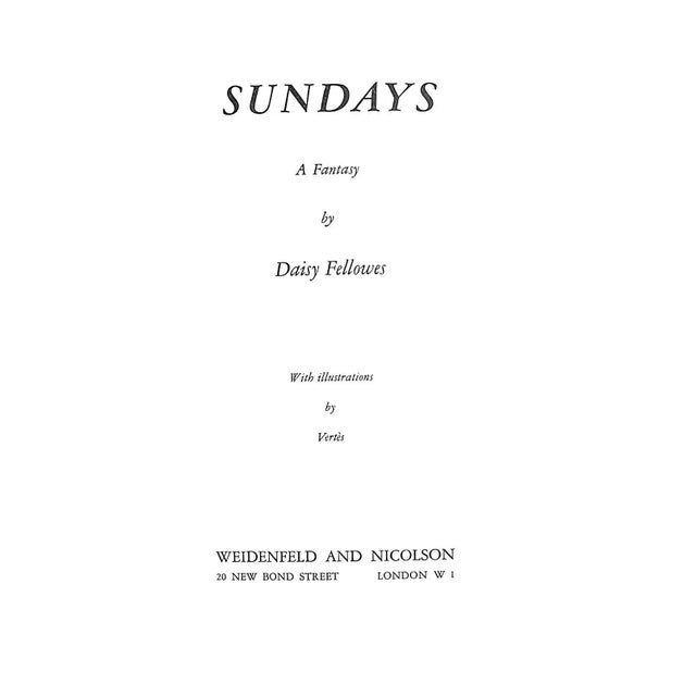"Sundays: A Fantasy" 1960 Fellowes, Daisy | Chairish
