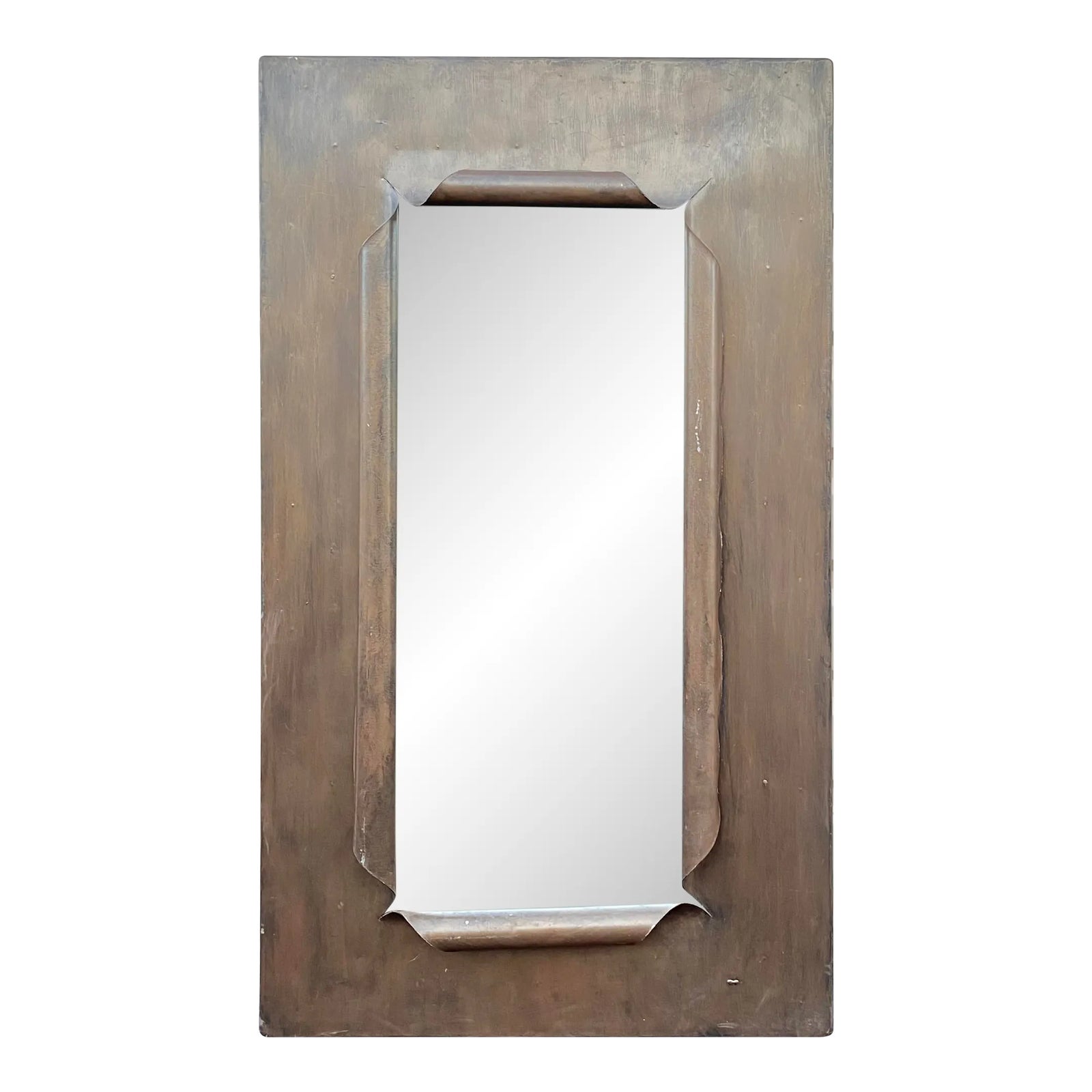 Surrealist Industrial Welded Steel Artisan Mirror | Chairish