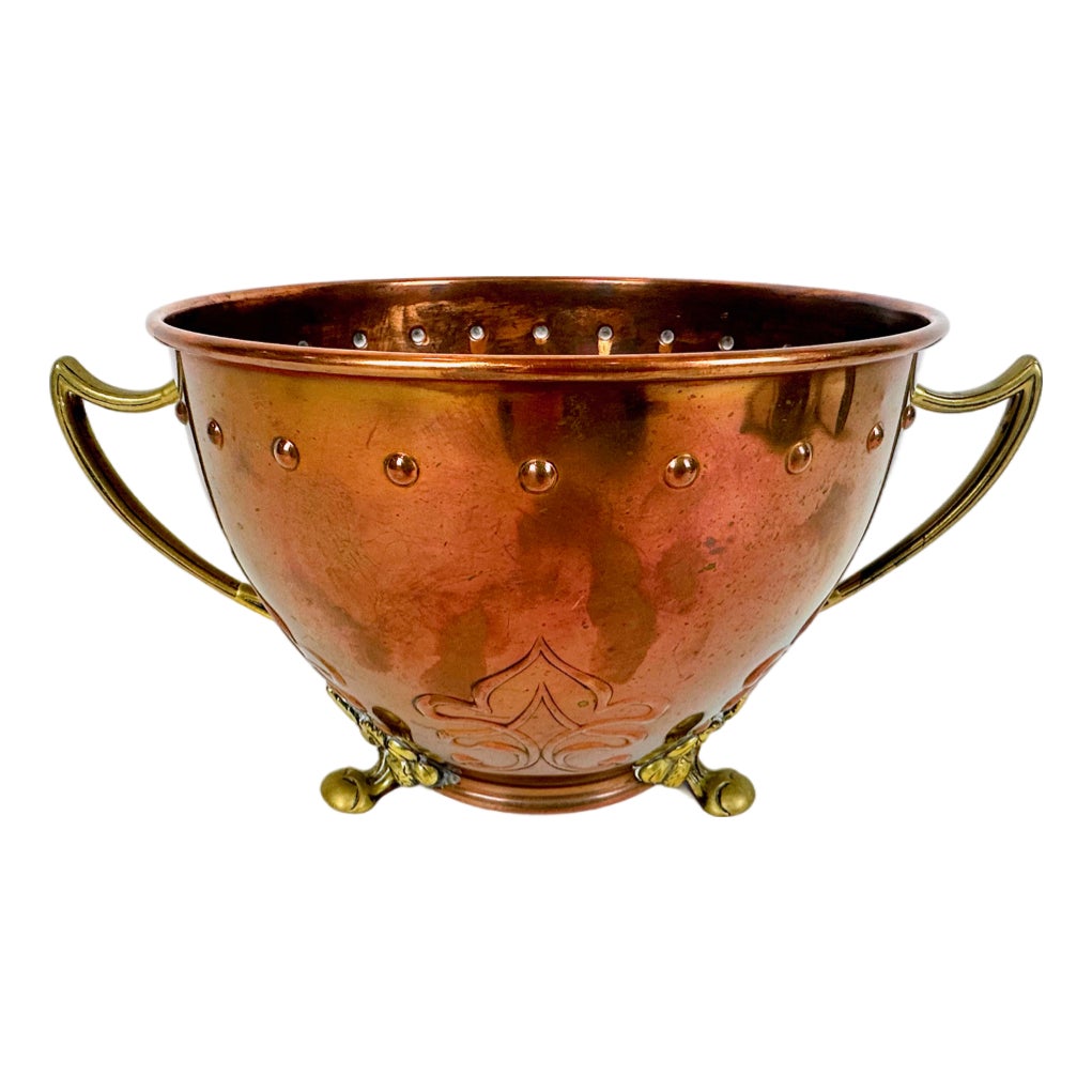 Large Art Nouveau Copper and Brass Champagne Cooler Bowl from WMF ...