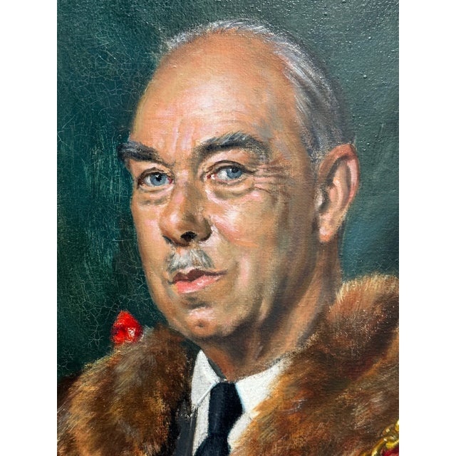 British Portrait Oil Painting Mayor Maidstone Kent Red Coat Robes ...