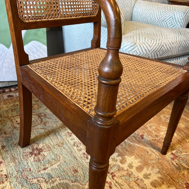 Late 20th Century Cane Arm Chair | Chairish