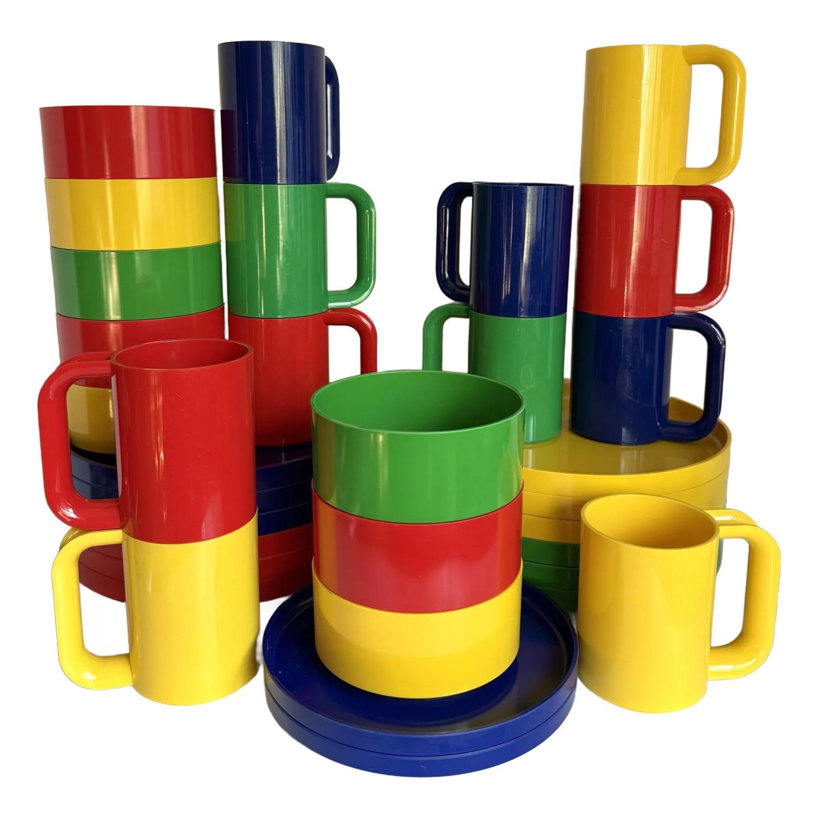 1970's Heller Massimo Vignelli Stackable Dinnerware Set of 33 Pieces ...