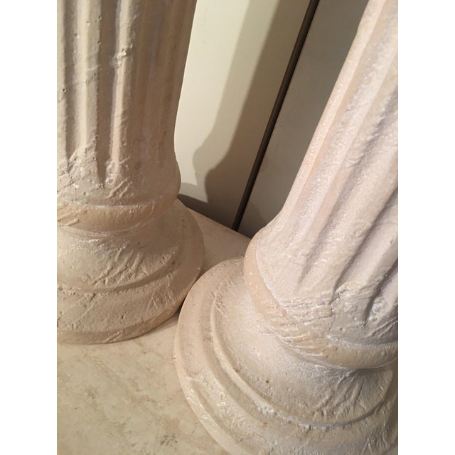 1980s Neoclassical Doric Column Pillar Roman Greek Plaster Lamps - a ...