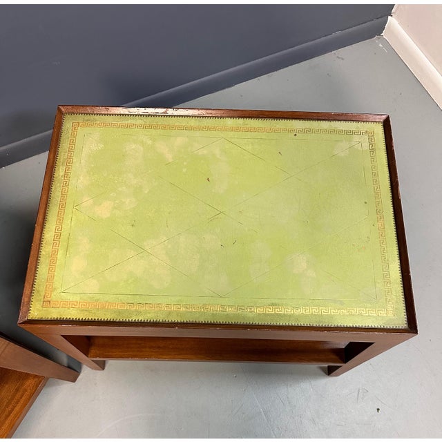 1960s Custom Made Side Tables With Leather Tops From the House of the ...