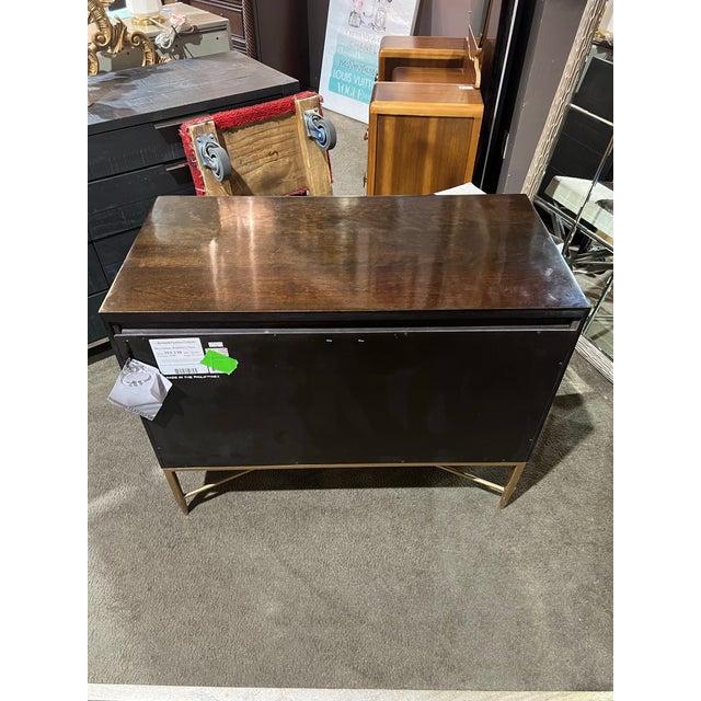 Bernhardt Dark Wood and Capiz Shell Nightstand | Chairish