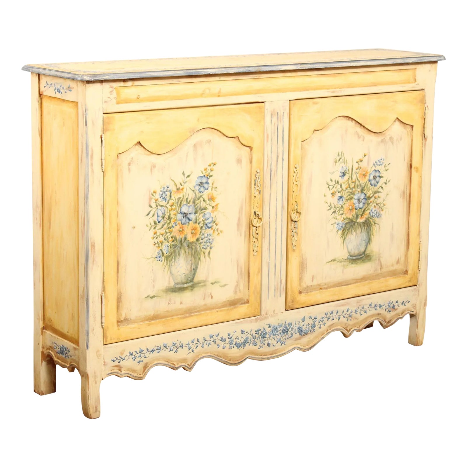 Habersham French Country Style Painted Sideboard | Chairish