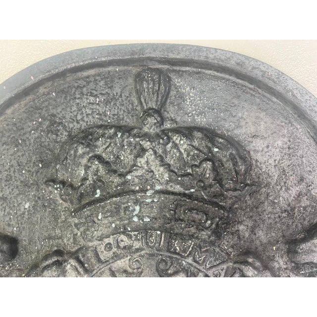 Victorian Cast Metal Fireback Plaque | Chairish